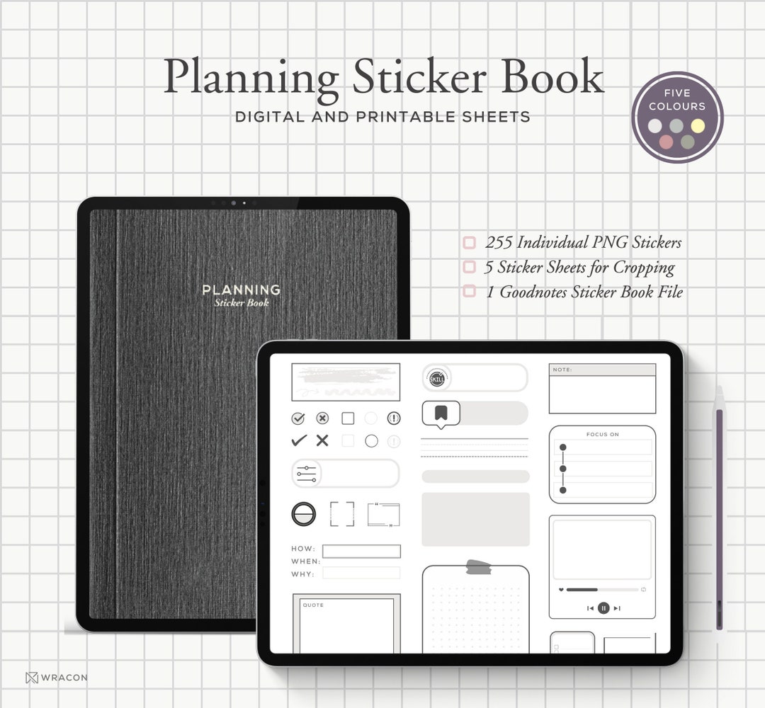 Planning Digital Stickers Writing, Scheduling, Notetaking Planner ...