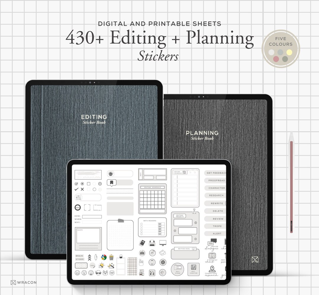 Editing Planning Digital Stickers Writer, Planning, Editing, Editor ...
