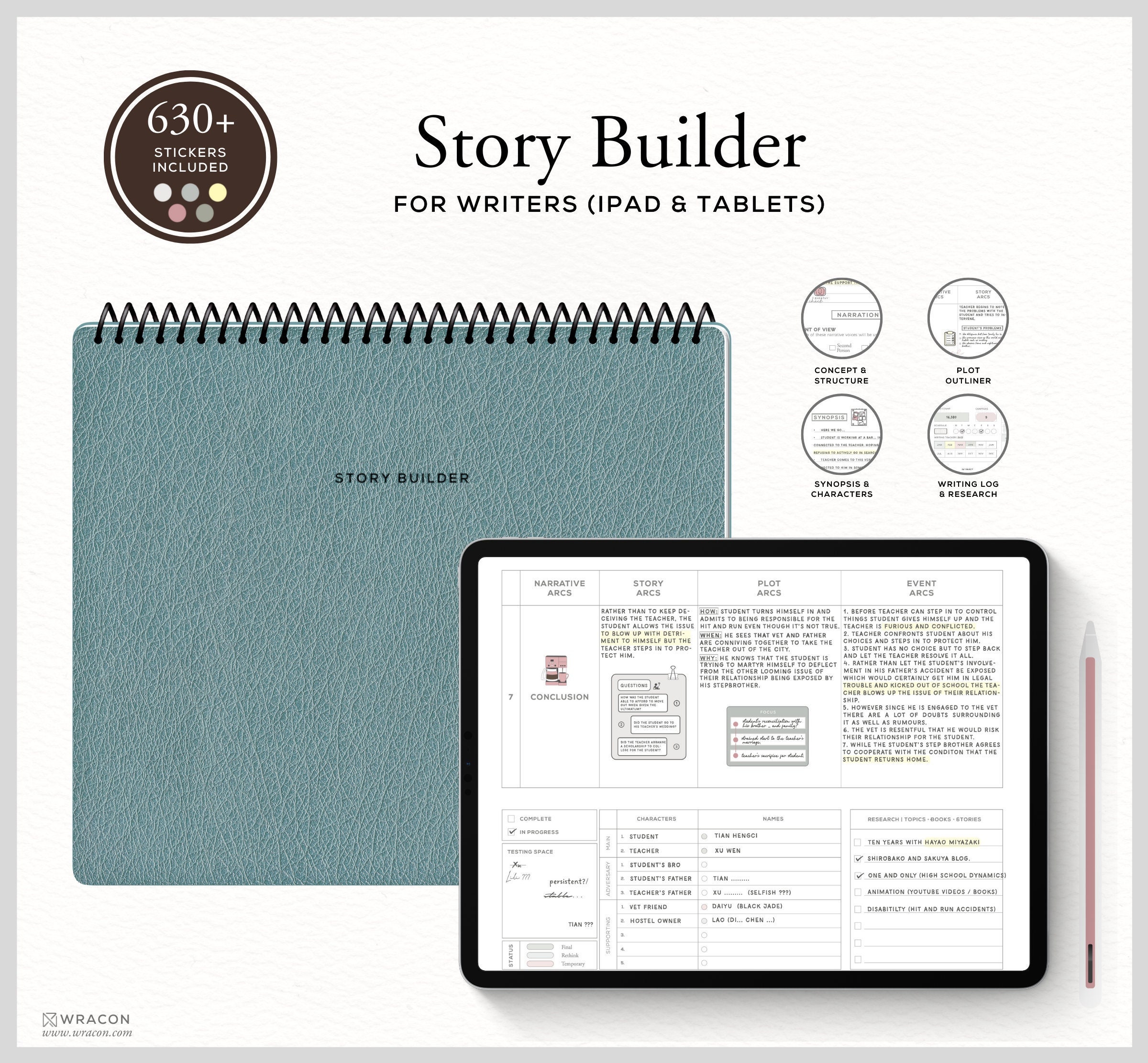Story Builder Story Planner for Writers Plot Outlining - Etsy
