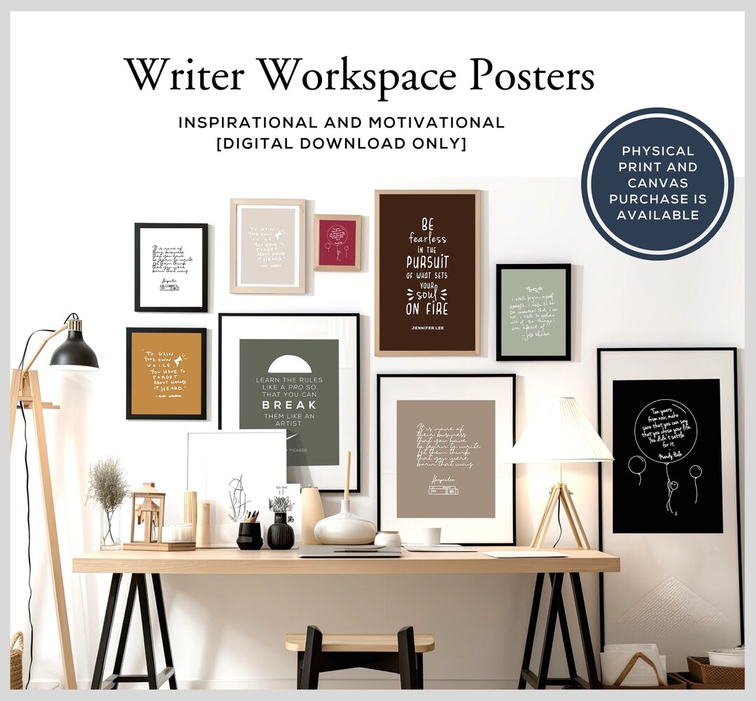 180 Printable Motivational Writer Posters. Art Prints for Home and ...