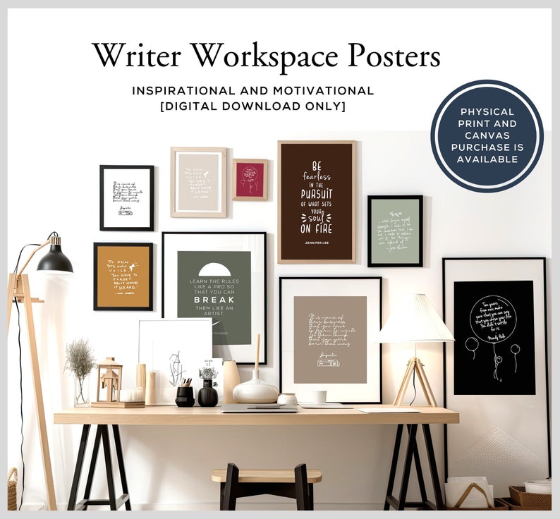 180 Printable Motivational Writer Posters. Art Prints for Home and ...