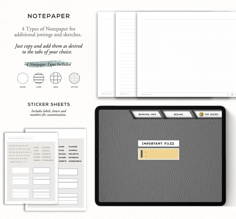 Digital File Folder BUNDLE Digital Planner Goodnotes Cover Customize ...