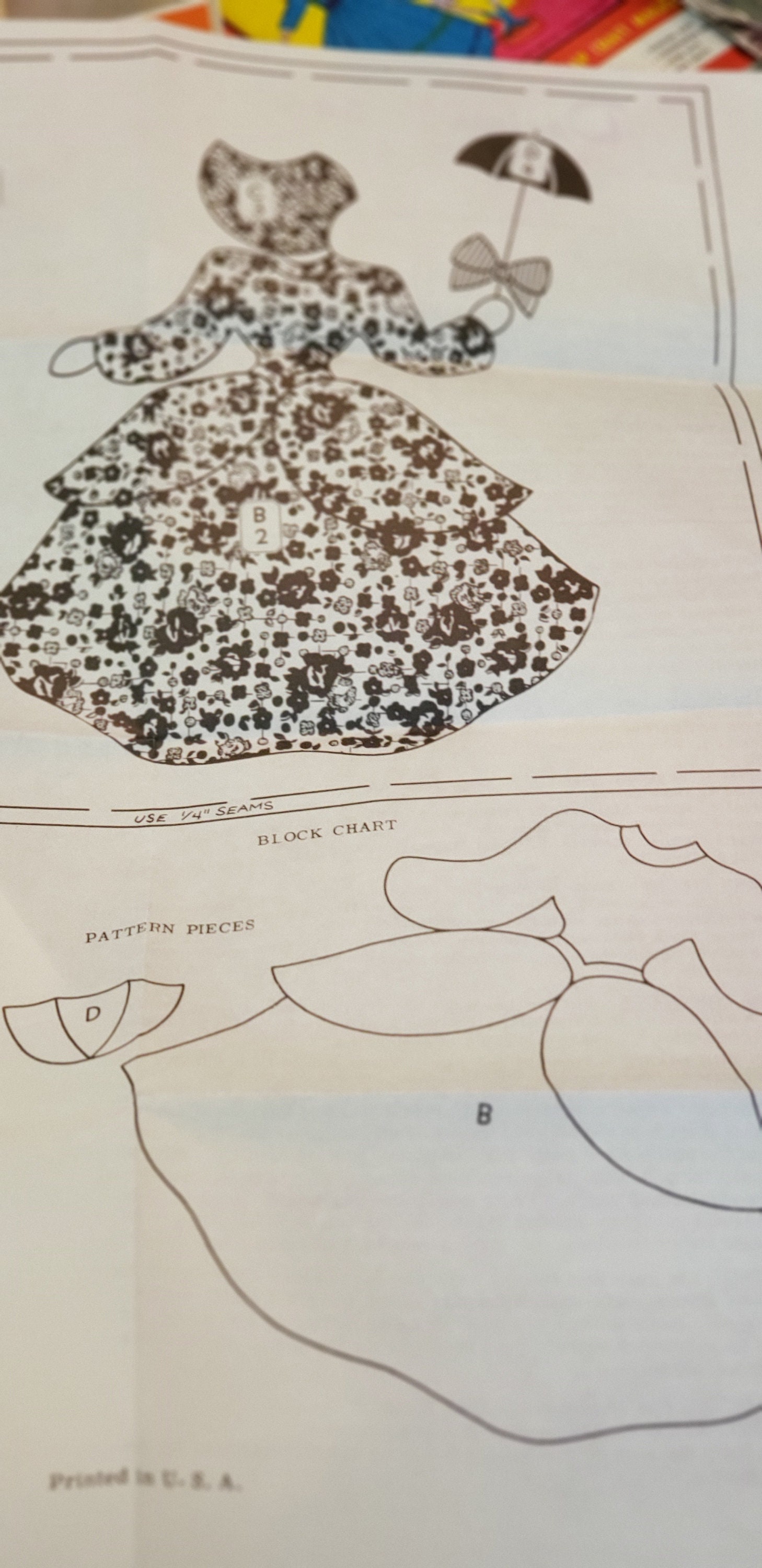 Old Fashioned Girl Appliqued Quilt Pattern Plus More Vintage Quilt ...