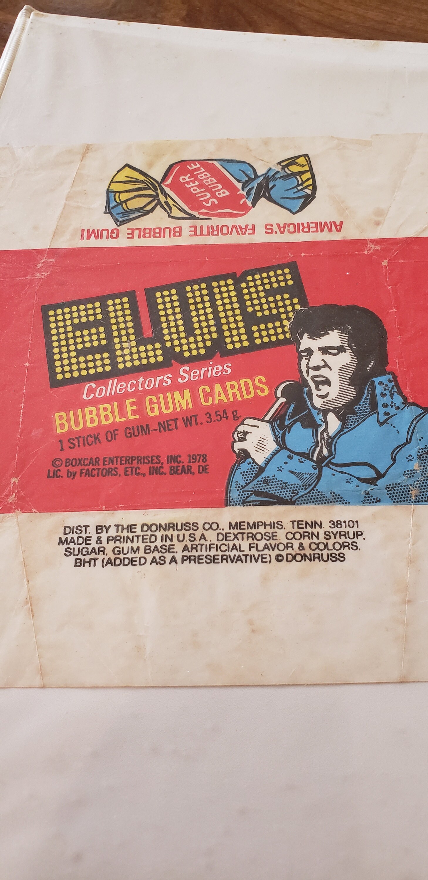 Elvis Collectors Series Bubble Gum Cards Boxcar Enterprises 1978 ...