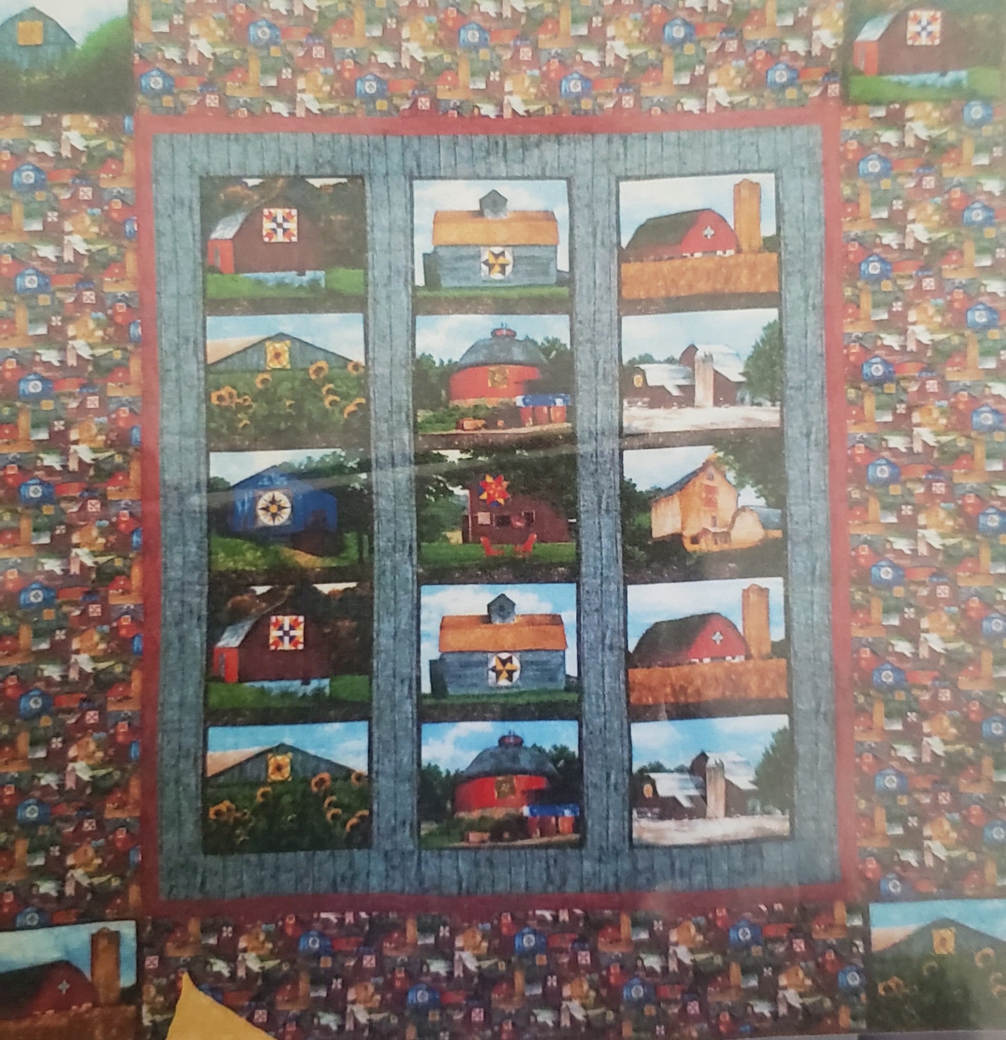 Karen Combs Studio Quilt Barns Quilt Top Kit 2014 Copyright - Etsy