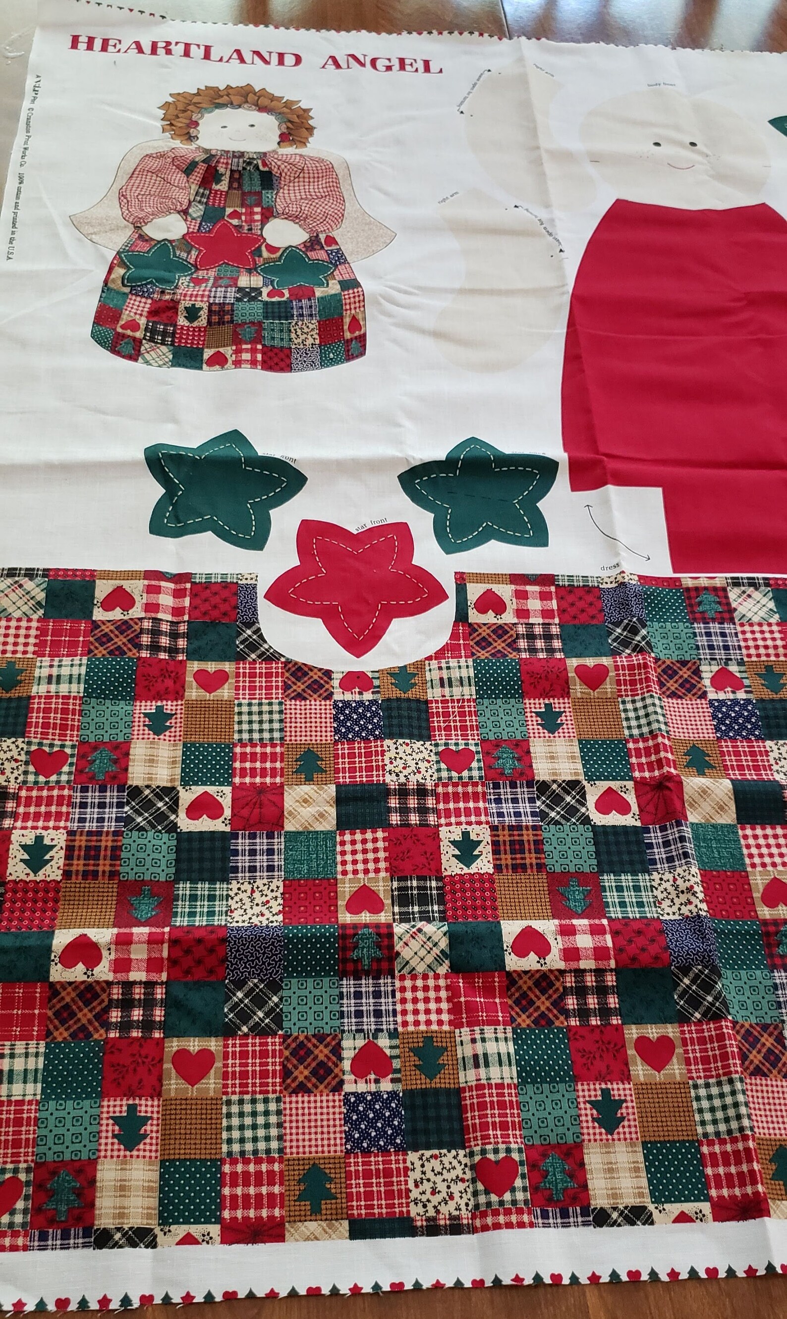 Heartland Angel Fabric Panel Cranston Print Works New Unwashed - Etsy