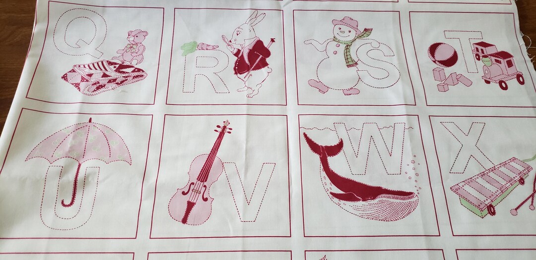 ABC Fabric Panel "so Sweet, so Soft" Copyright 2006 RJR Fabrics - Etsy