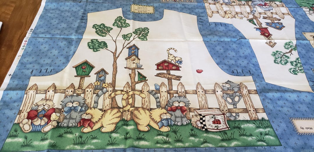 Checkered Past Fences and Friends Vest Panel by Kathi Walters for S.S.I ...