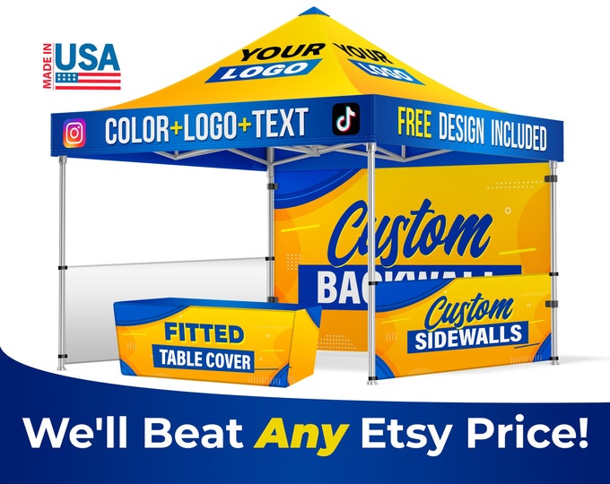 Custom Printed 10x10 Advertising Tent | Business Tent | Event Tent ...