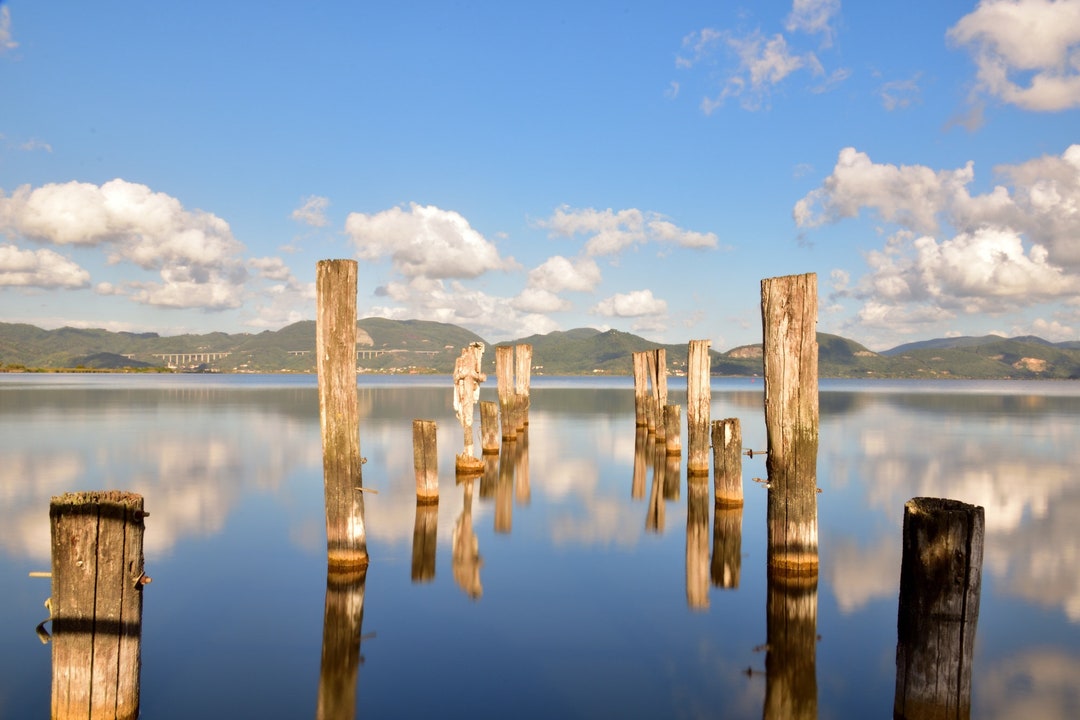 NO. 2 Nature Photos Puccini Lake Tower in Tuscany Italy - Etsy