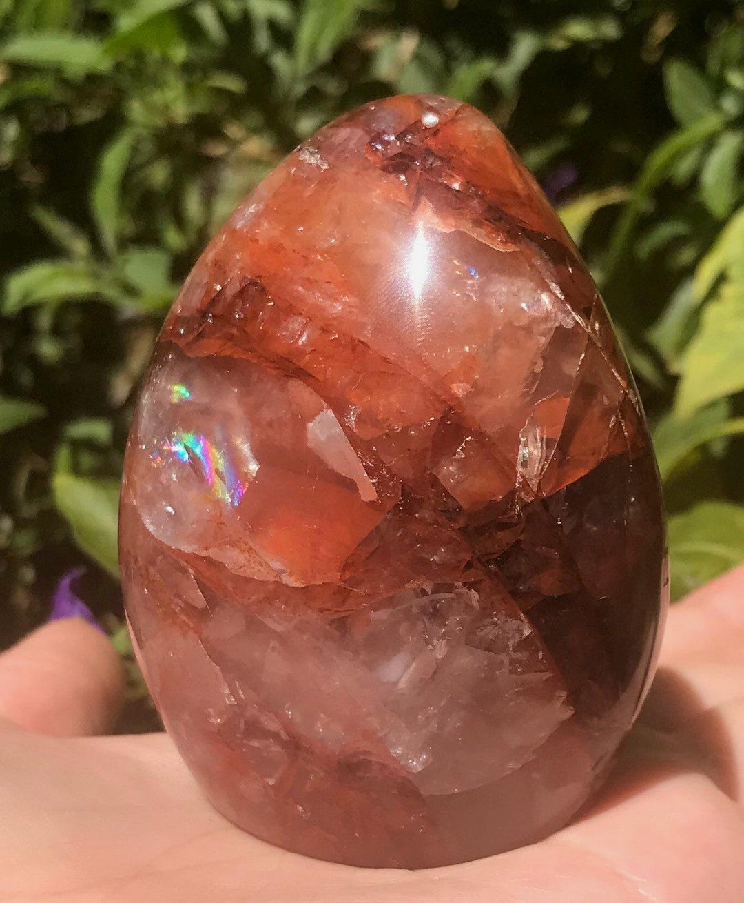 Fire Quartz Crystal Free Form Polished Fire Quartz Hematoid Quartz ...