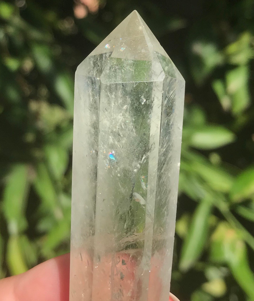 Prasiolite Crystal Wand Polished Prasiolite Crystal Home Decor Double ...