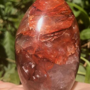 Fire Quartz Crystal Free Form Polished Fire Quartz Hematoid Quartz ...