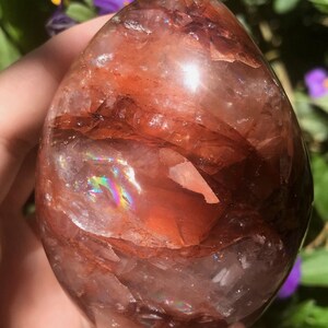 Fire Quartz Crystal Free Form Polished Fire Quartz Hematoid Quartz ...