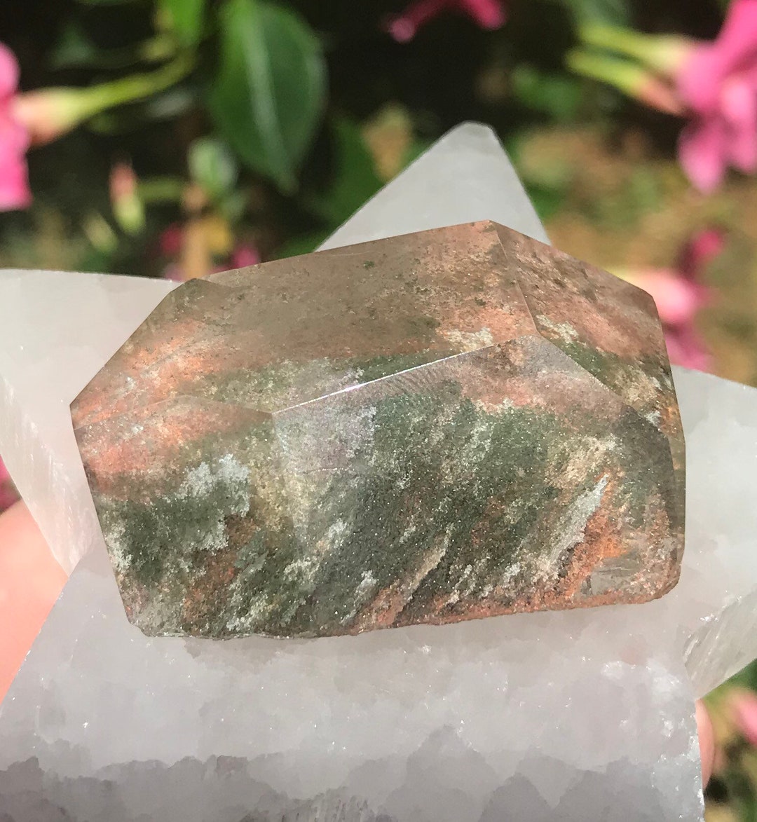 Green Lodolite Crystal Freeform Polished Lodolite Crystal Home Decor ...