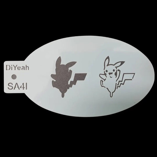 Pikachu Stencil Face Painting - Etsy