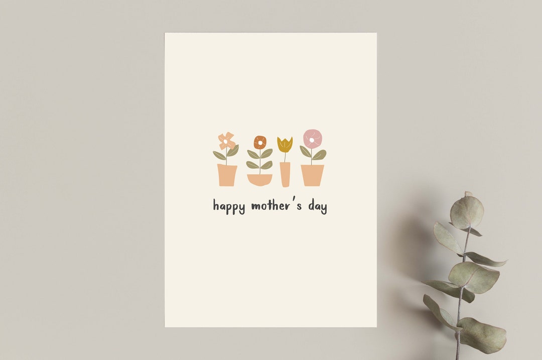 Printable Mother's Day Card / Digital Mother's Day Card / Floral ...
