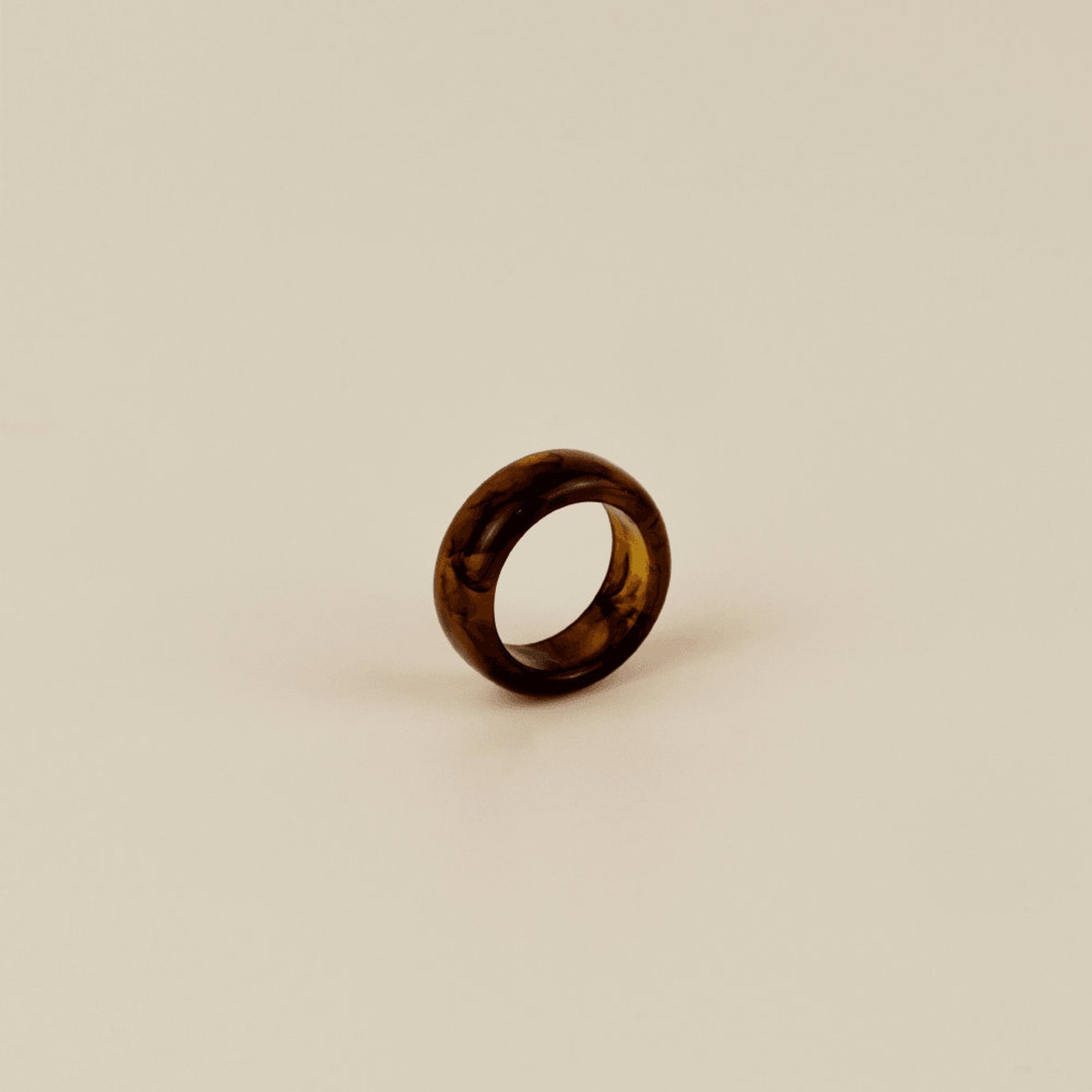 Whiskey Brown Ring - Acetate Resin Ring - Korean Ring - Etsy