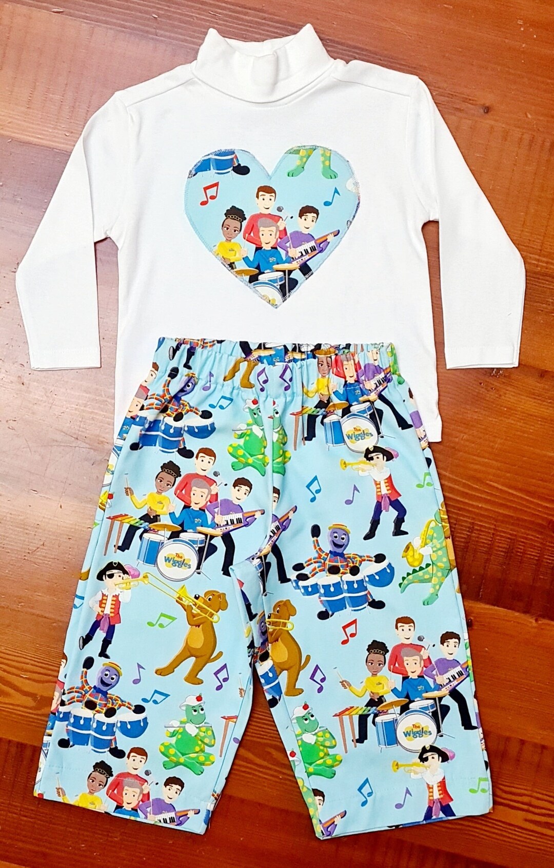 Aust Made, Children's Blue Wiggles Long Sleeve Skivvy & Pants Outfit ...