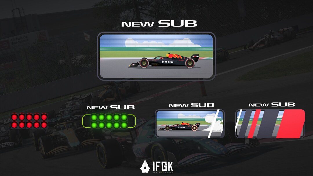 Formula 1 Animated Alerts for Stream Red Bull Colors - Etsy