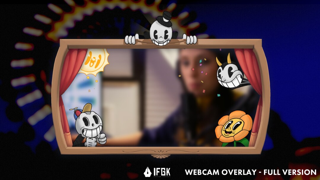 Animated Webcam Overlay: Retro-cartoon Wooden Frame - Etsy