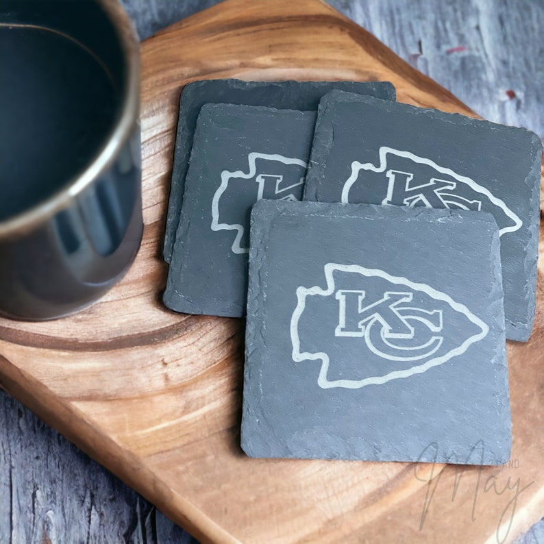 Sports Logo Drink Coasters Slate Coaster Laser Engraved Show off Your ...