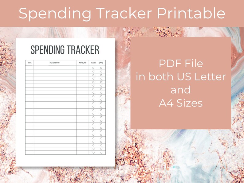 Spending Tracker Printable PDF - Etsy