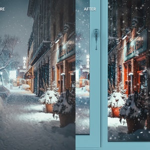 Christmas Window Overlay, Snowy Windows, Photoshop Overlays, Winter ...