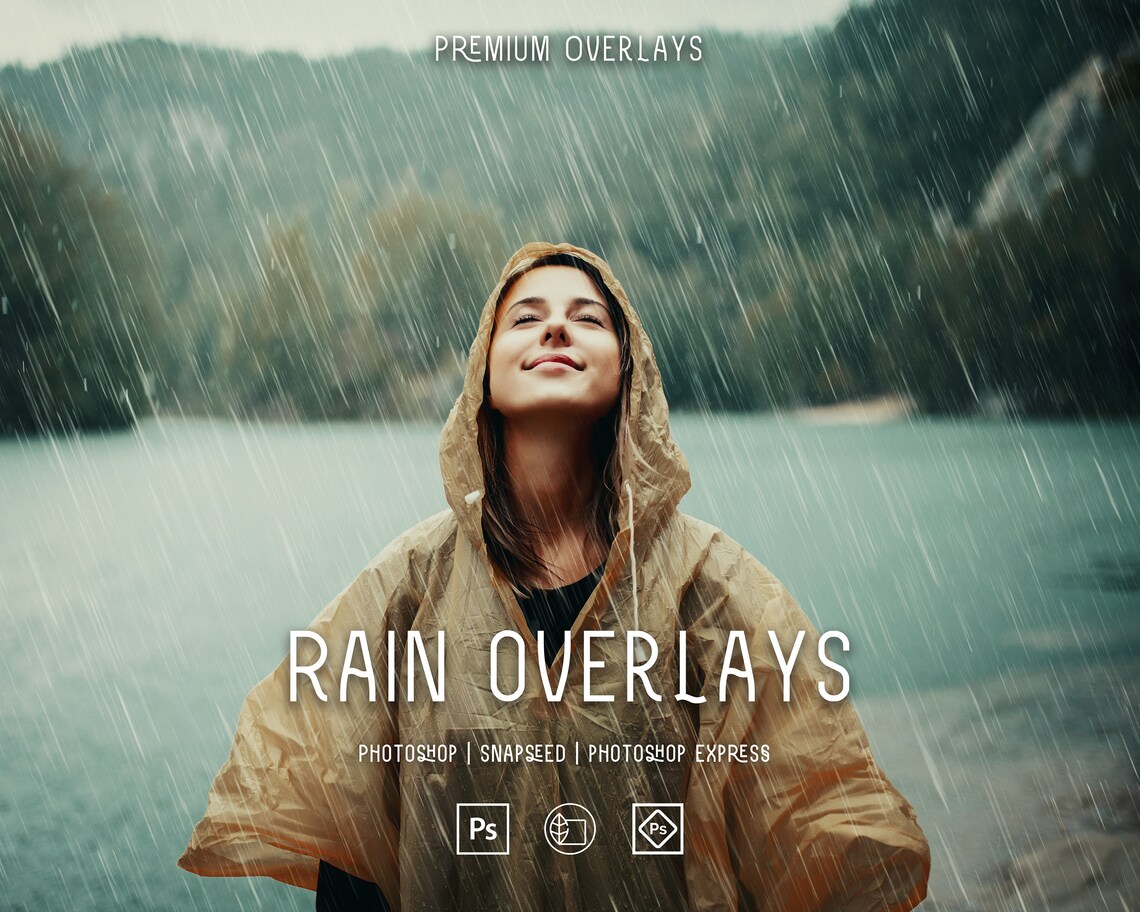40 Rain Overlays Falling Rain Photoshop Overlays Winter - Etsy