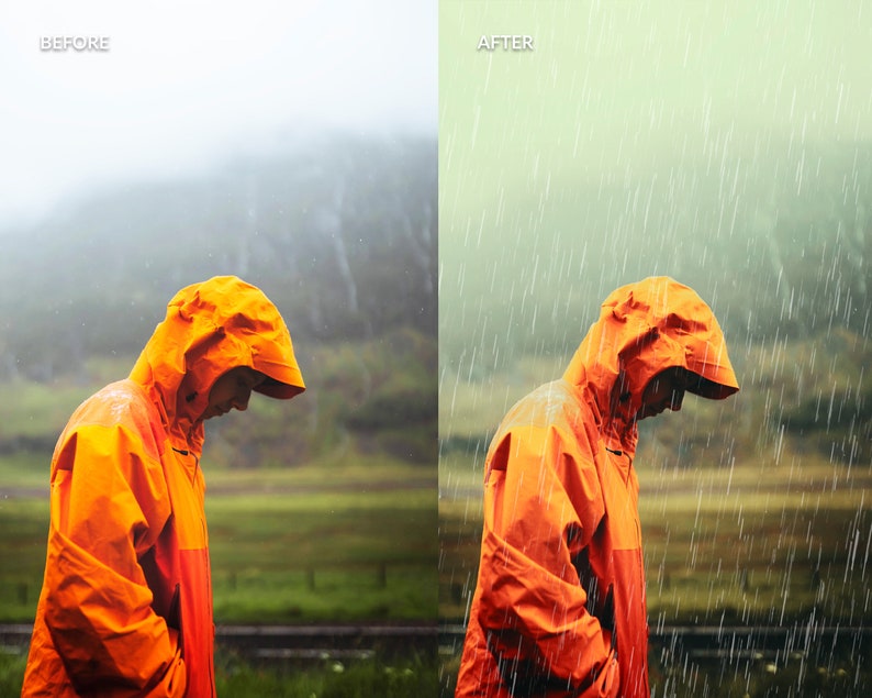 40 Rain Overlays Falling Rain Photoshop Overlays Winter - Etsy