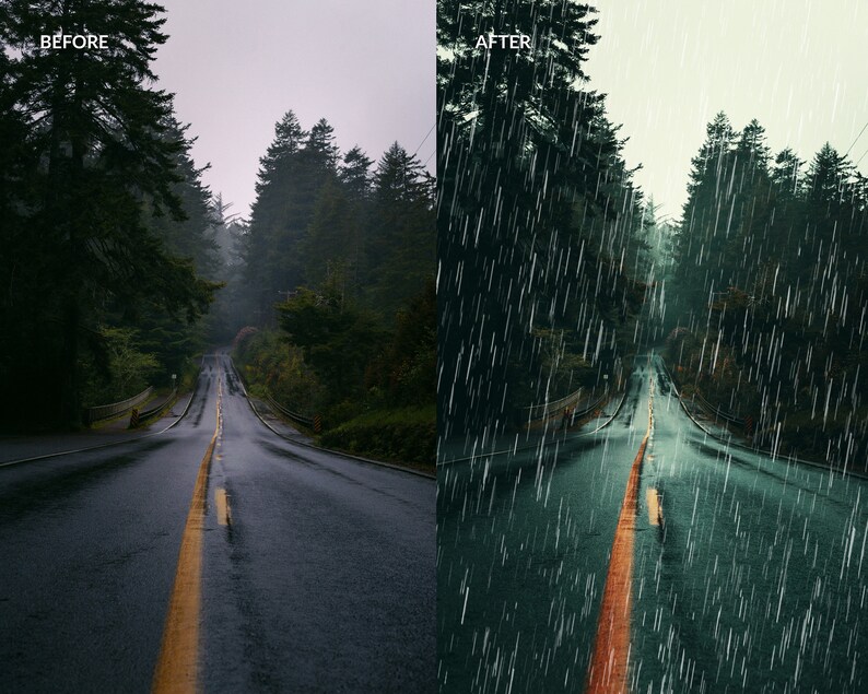 40 Rain Overlays Falling Rain Photoshop Overlays Winter - Etsy