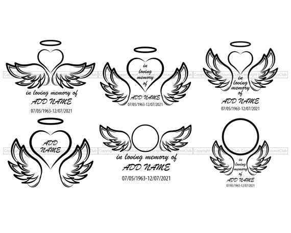 Printable Memorial Template SVG PNG and JPG Files in Loving | Etsy