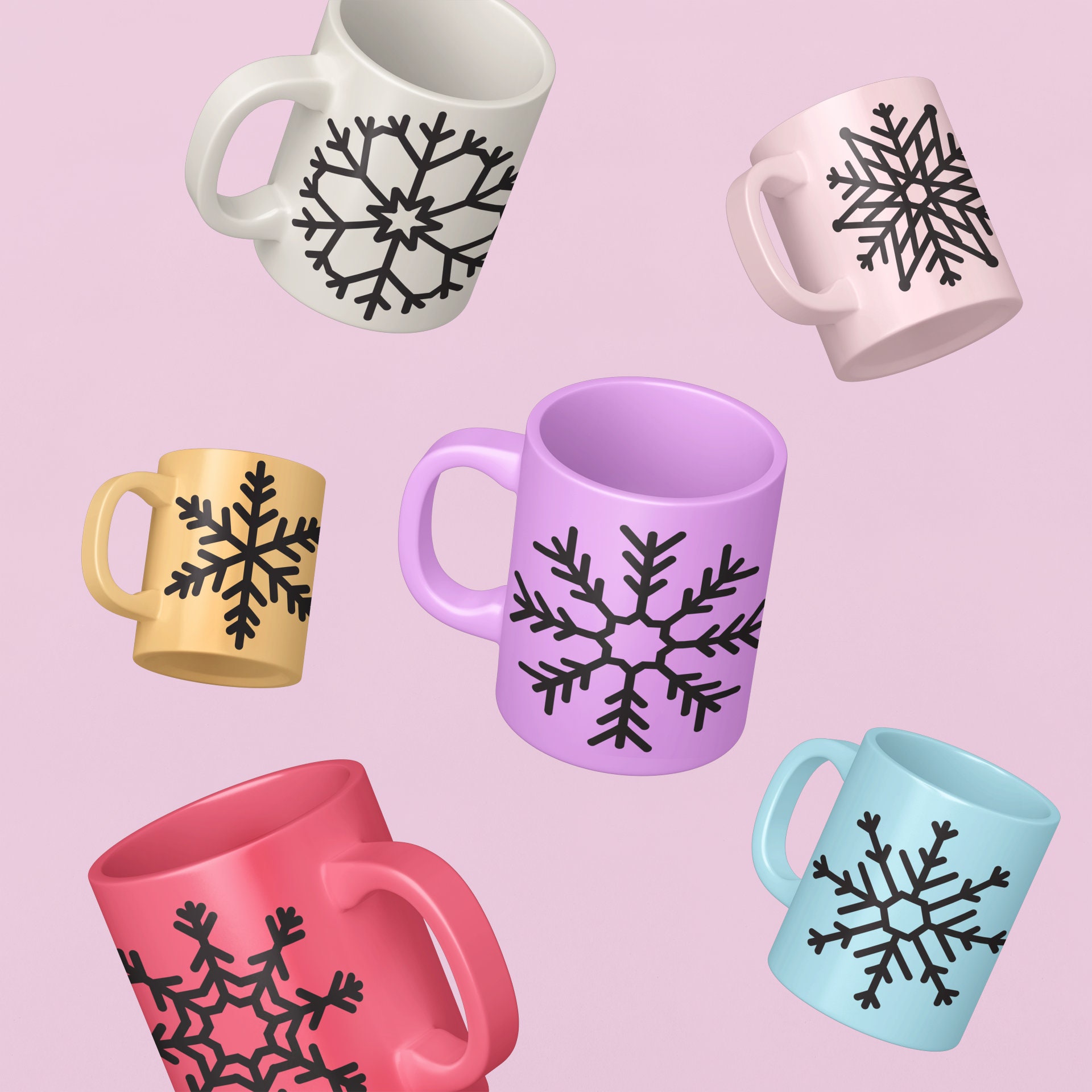 Snowflakes SVG PNG Files Snow Flakes Png and Svg Vector - Etsy