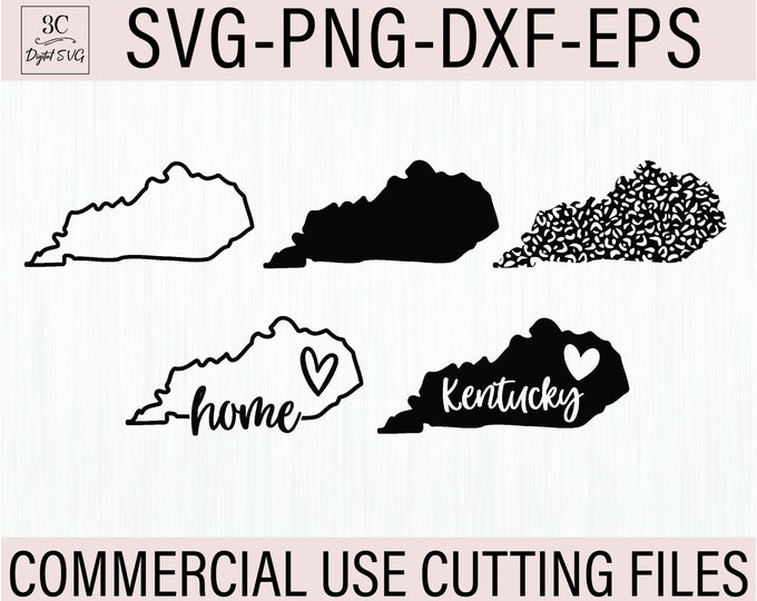 Kentucky SVG Bundle, Kentucky Outline Clipart, Kentucky Shirt Svg ...