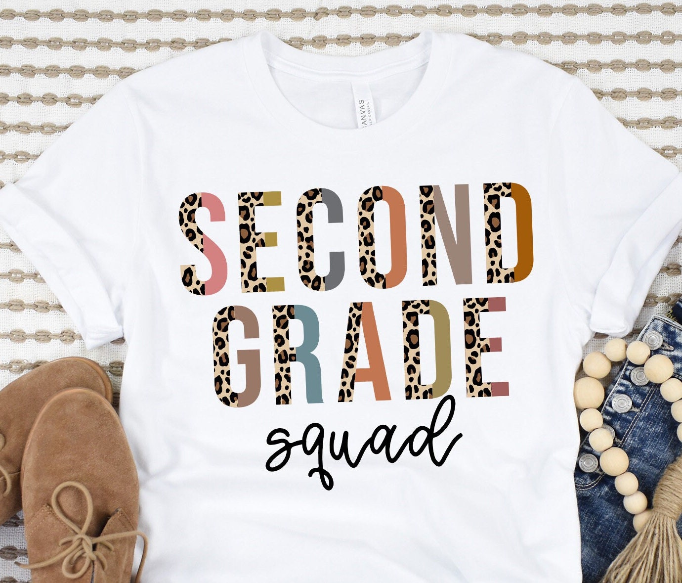 Second Grade Squad Leopard Png Back to School Shirt Png - Etsy