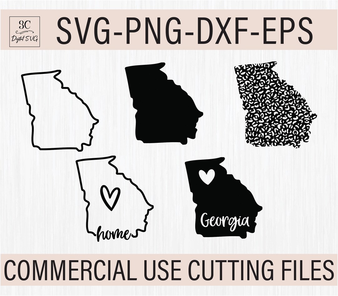 Georgia SVG Bundle, Georgia Outline Clipart, Georgia Shirt Svg, Georgia ...