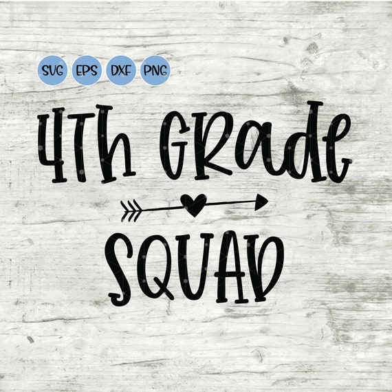 4th Grade Squad Svg Fourth Grade Teacher Svg Teacher Svg | Etsy