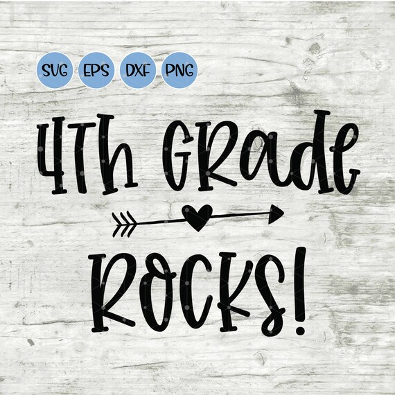 Fourth Grade SVG Files 4th Grade Rocks Svg Teacher Svg | Etsy