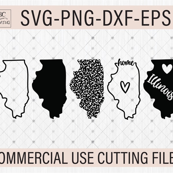 Illinois Outline Svg - Etsy