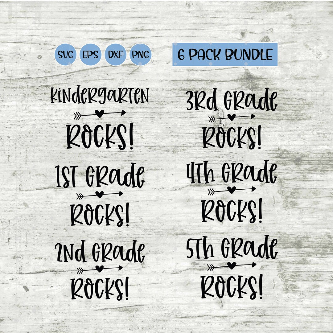 School SVG Bundle Grade Level Svg Teacher Svg Back to - Etsy