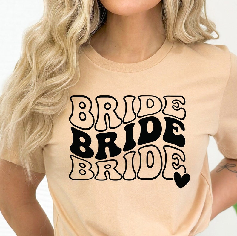 Bride SVG PNG Wavy Stacked Svg Bride to Be Svg Wedding Svg - Etsy