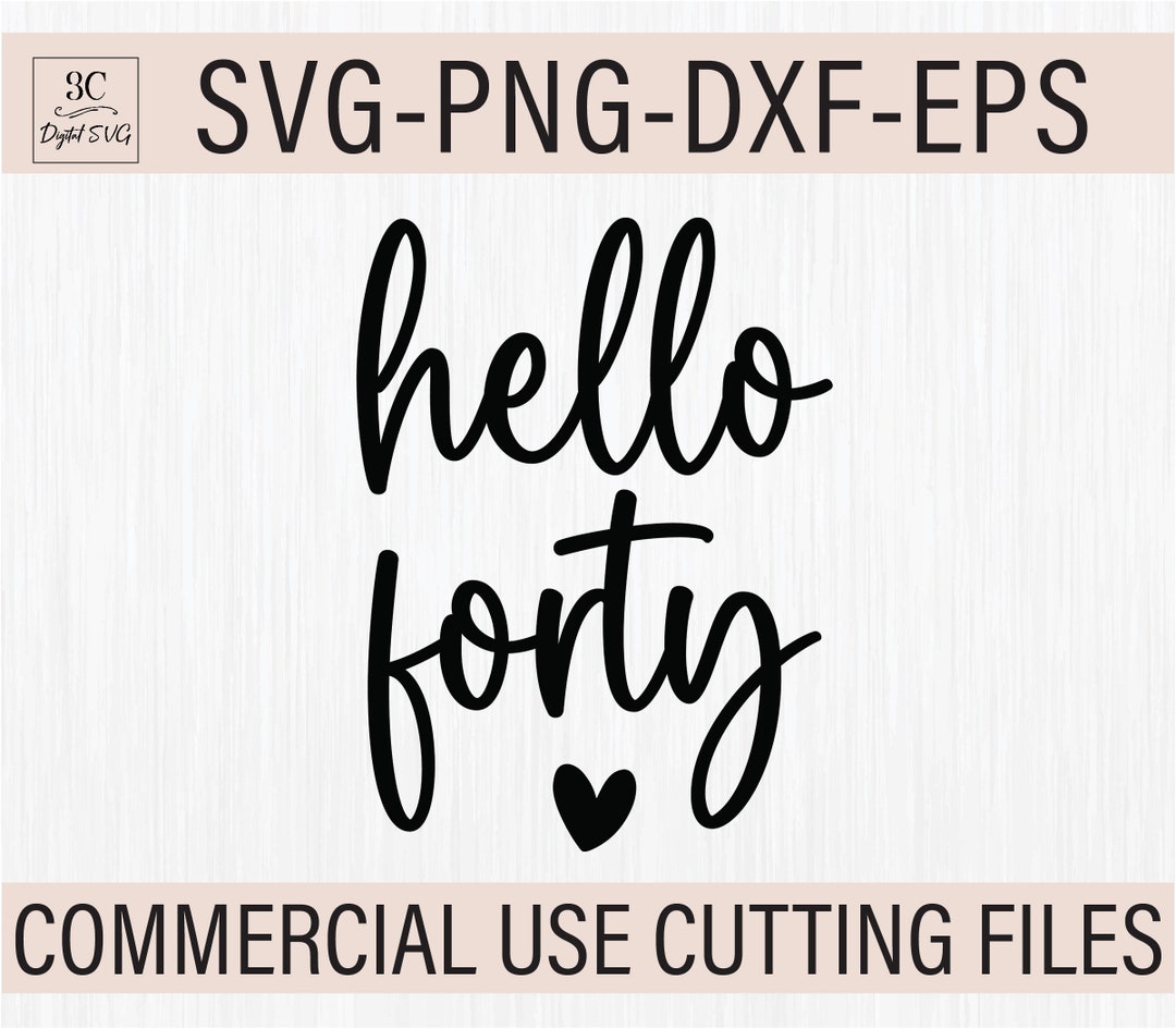 Hello Forty Svg 40th Birthday Svg Birthday Squad Happy - Etsy