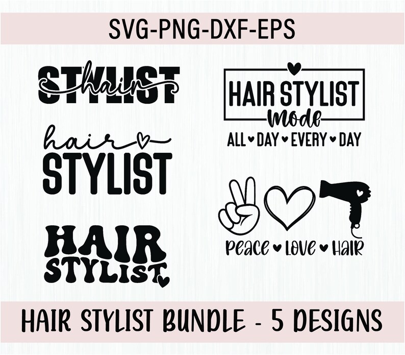 Hair Stylist SVG Bundle Hair Dresser Svg Bundle Beautician - Etsy