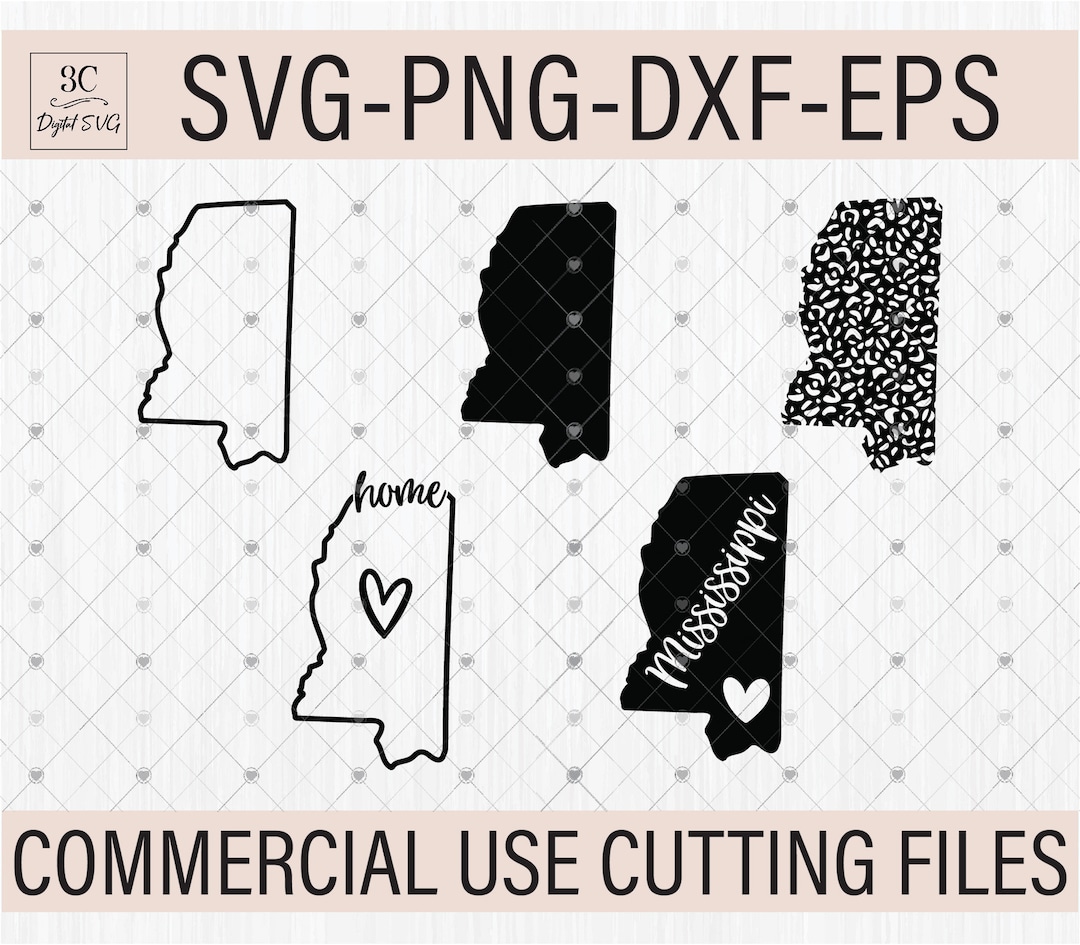 Mississippi SVG Bundle Mississippi Outline Clipart - Etsy