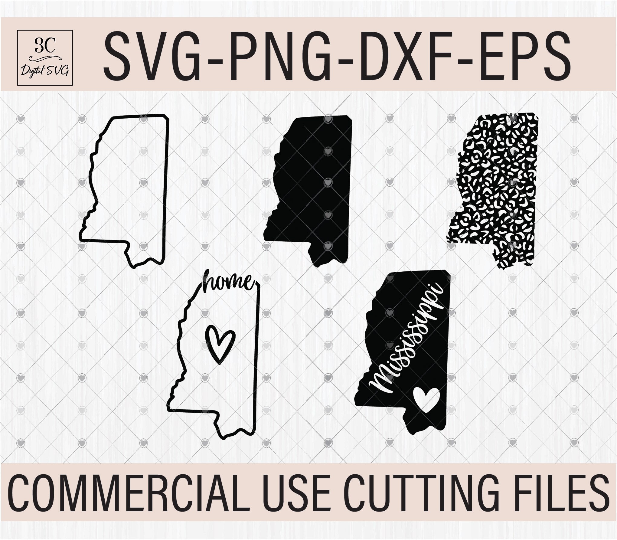 Mississippi SVG Bundle Mississippi Outline Clipart - Etsy