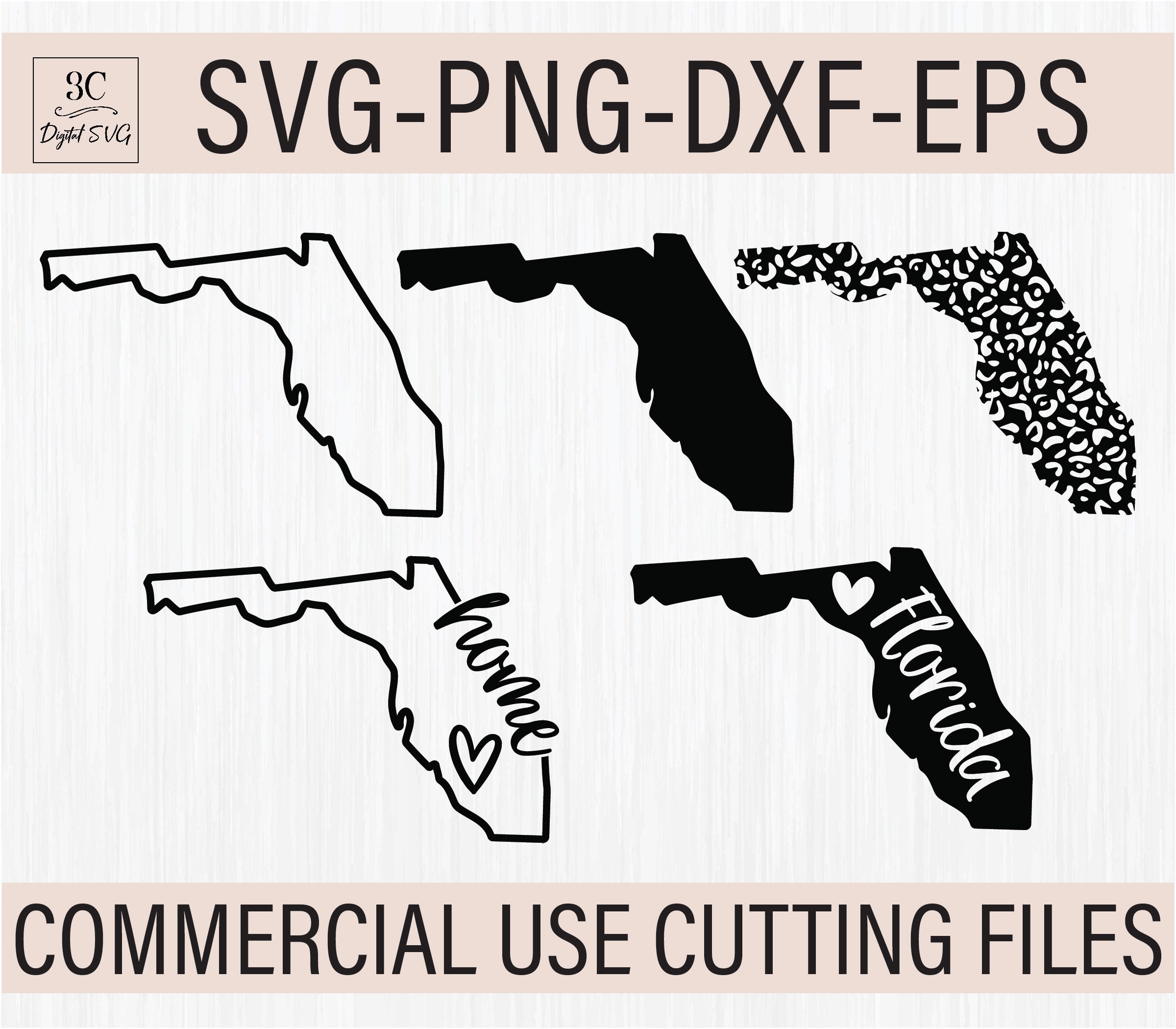 Florida SVG Bundle Florida Outline Clipart Florida Shirt - Etsy