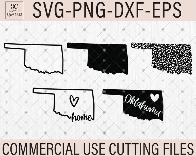 Oklahoma SVG Bundle, Oklahoma Outline Clipart, Oklahoma Shirt Svg ...