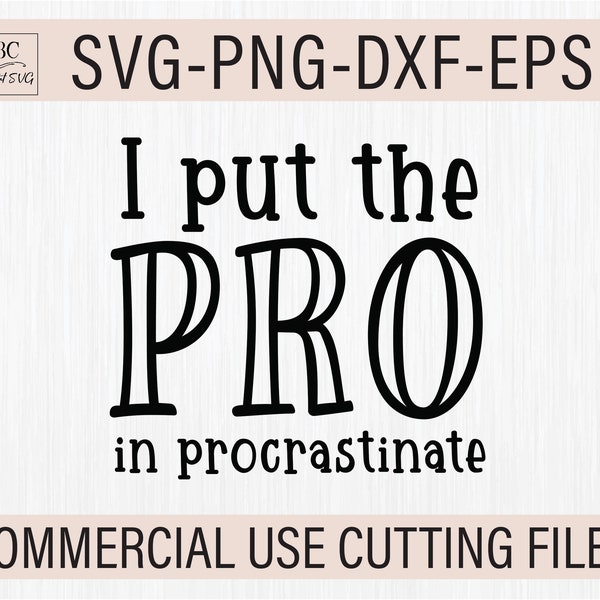 Procrastinate Svg - Etsy