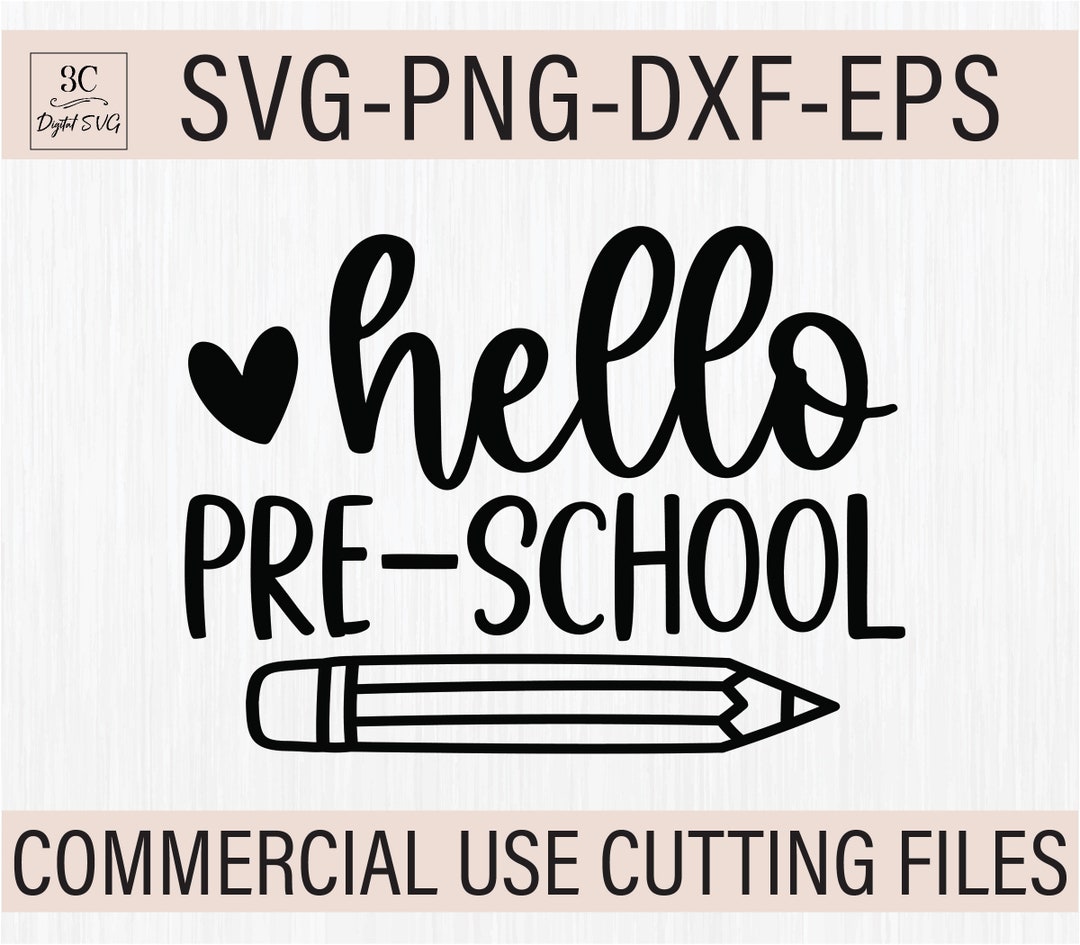 Hola preescolar svg, camisa escolar svg, preescolar svg, diseño de ...