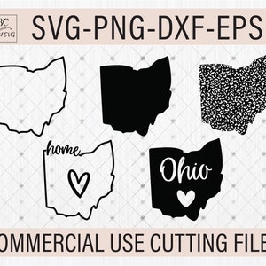 Ohio SVG Bundle, Ohio Outline Clipart, Ohio Shirt Svg, Ohio State Svg ...